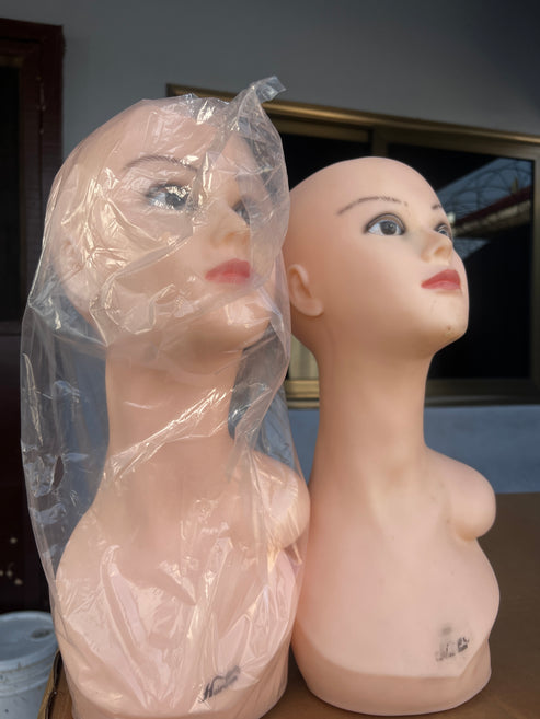 Pierceable Long Neck Shoulder Mannequin Head – Wigs and Bundles Hub